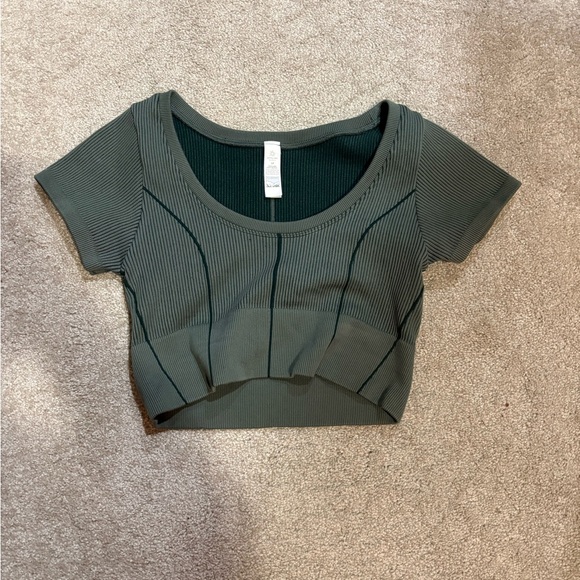aerie | Tops | Aeire Green Ribbed Womens Crop Top | Poshmark